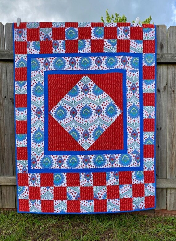 Amish Diamond Throw Quilt Pattern | Etsy