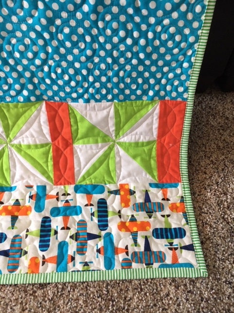 Airplane in Clouds Baby Quilt Pattern | Etsy