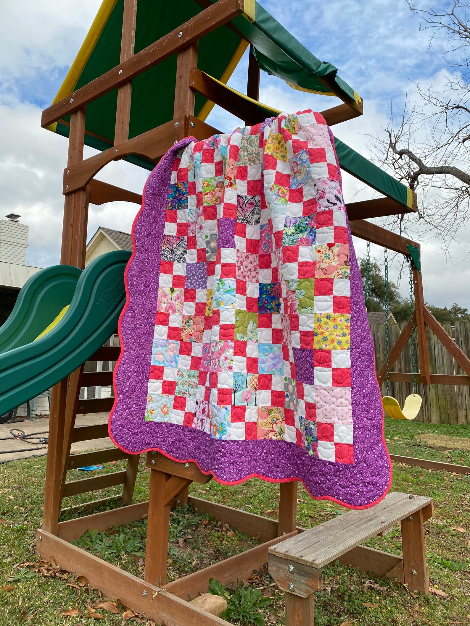 Four Patch Chain Quilt | Etsy