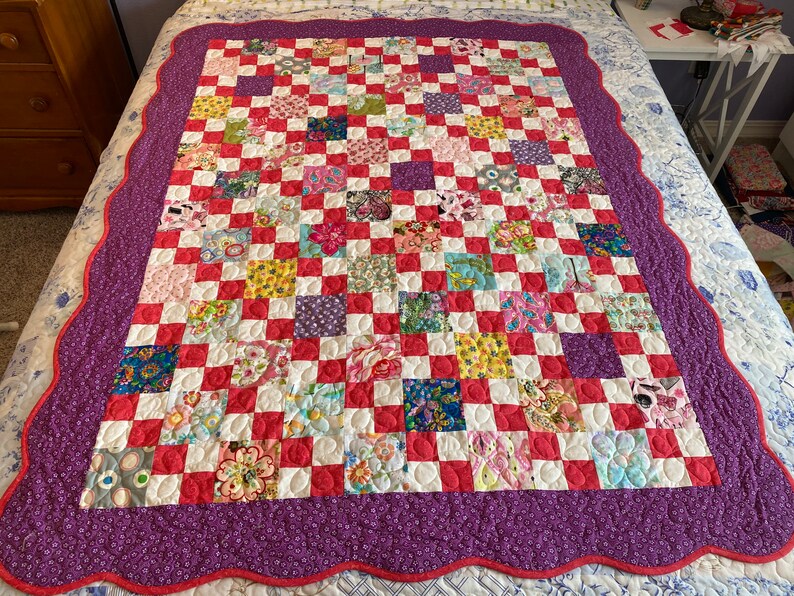 Four Patch Chain Quilt | Etsy