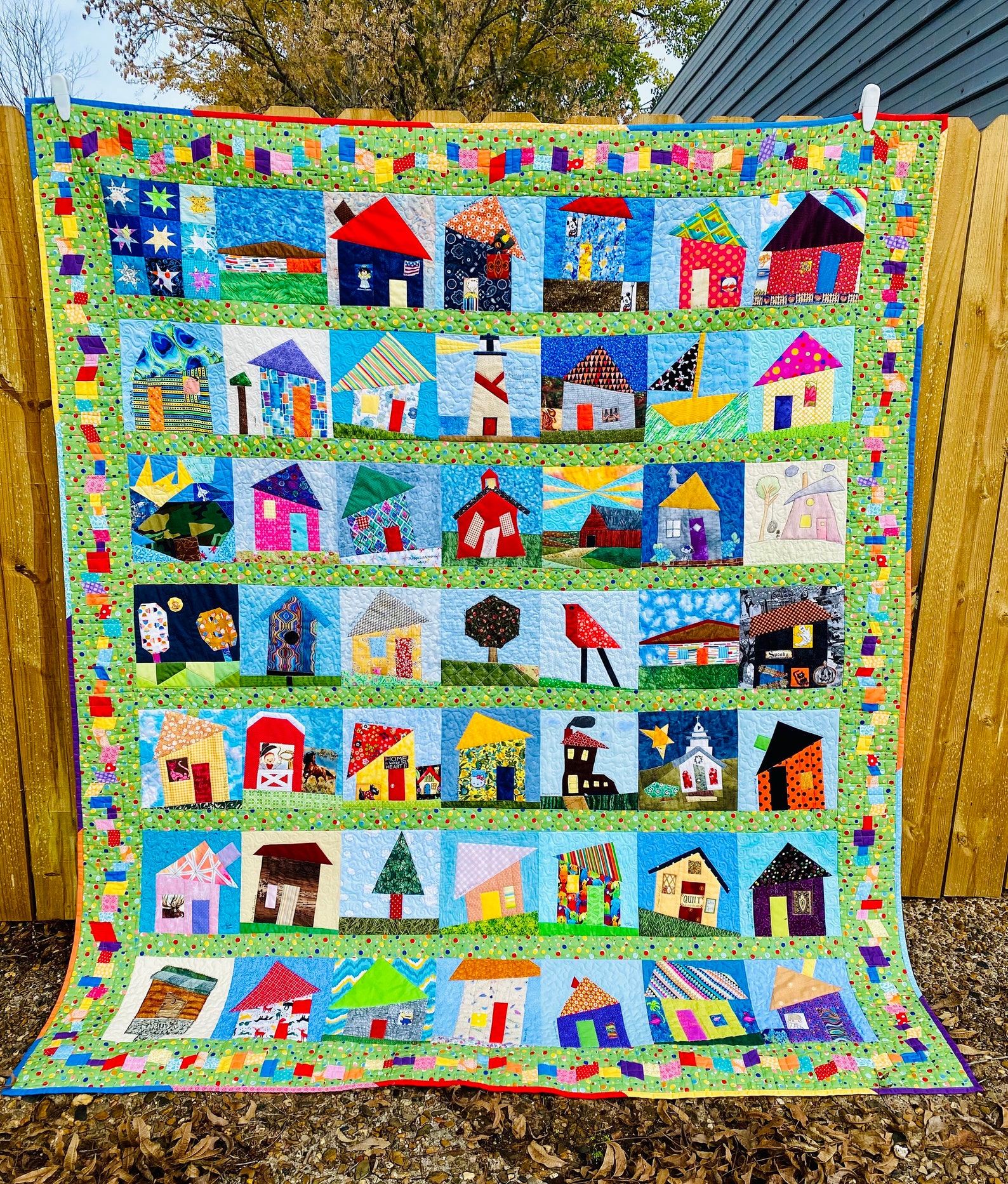 Wonky Town and Wonky Border Tutorial - Etsy