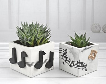 Music Note Flower Pot | Etsy