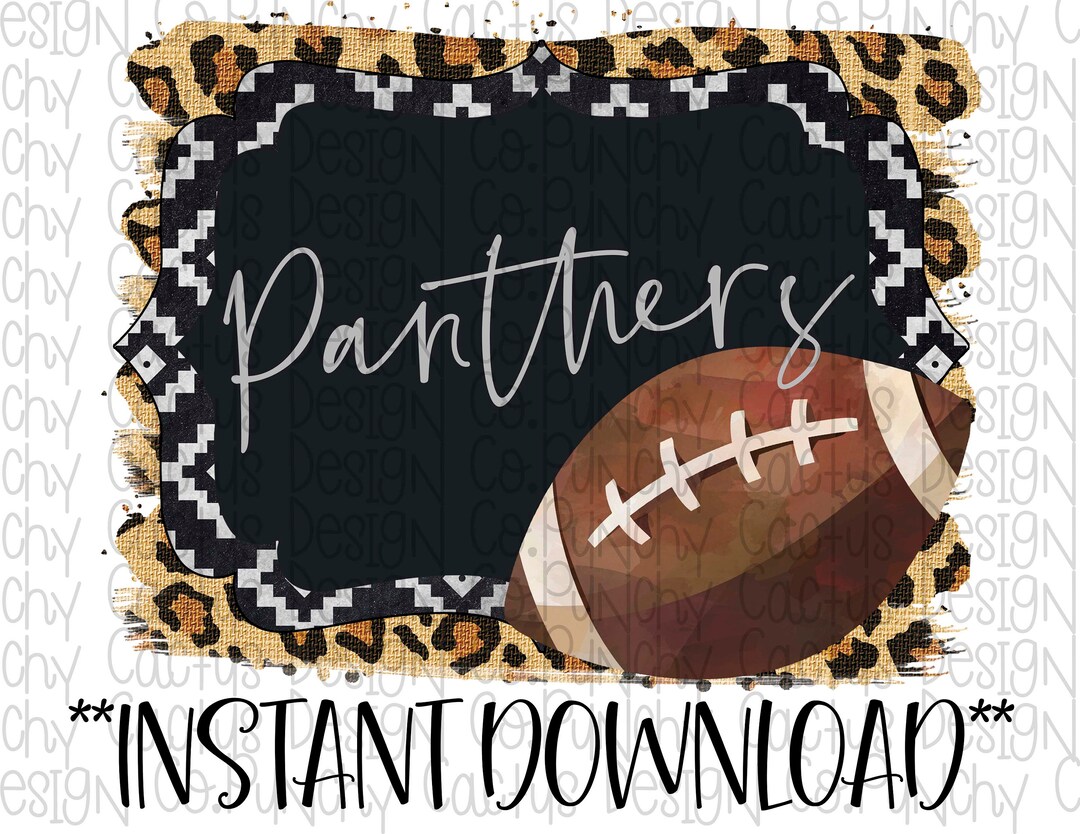 Panthers Football Sublimation Design Digital Design - Etsy