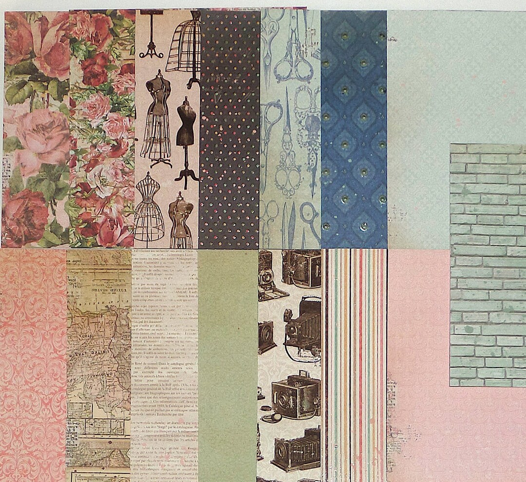 15 Sheets of Single Sided CARDSTOCK, Includes UV Gloss Floral Script ...