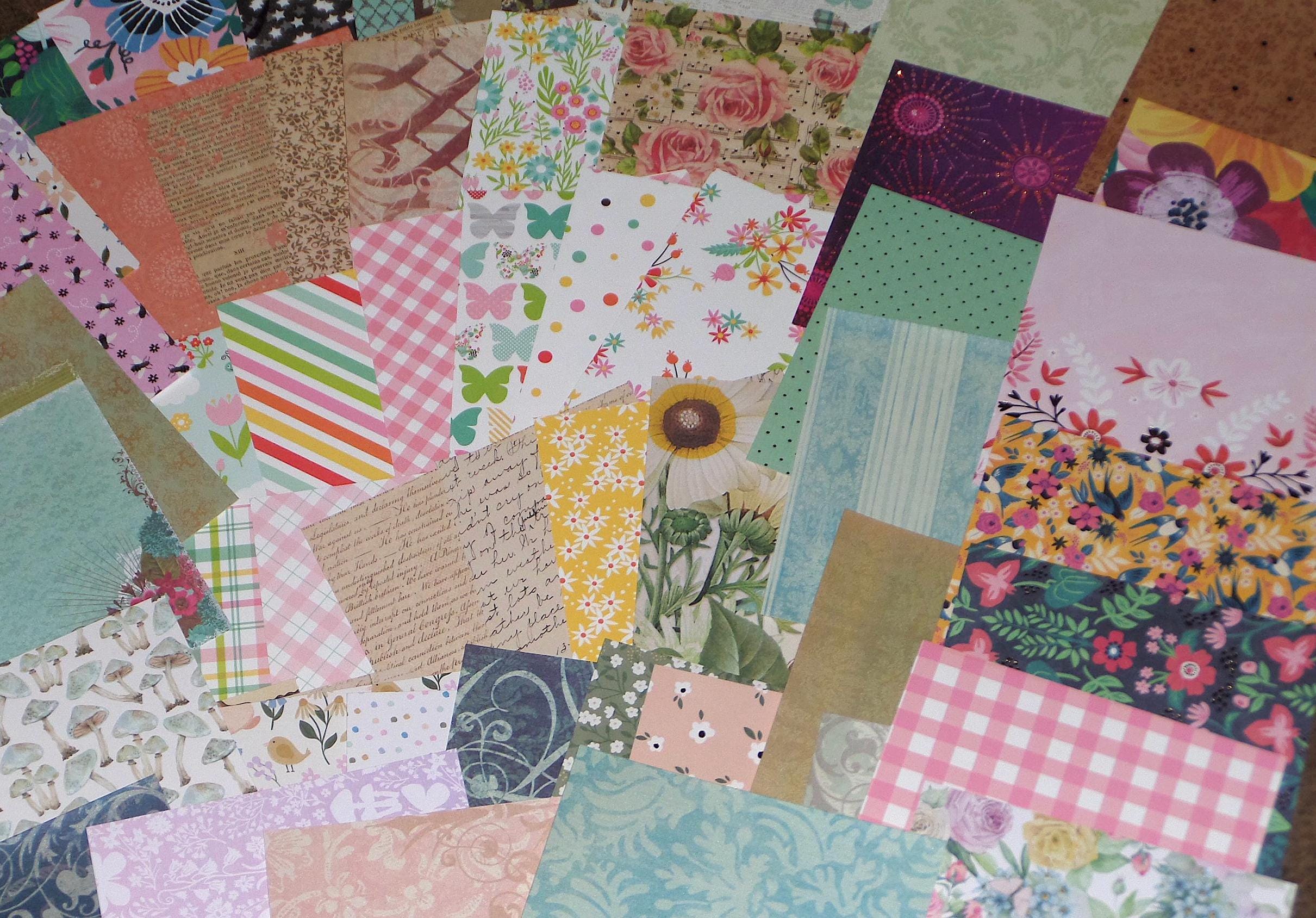 Lot of 60 Pcs of Cardstock/paper Random Mix, 6X6, Card/tag Making ...