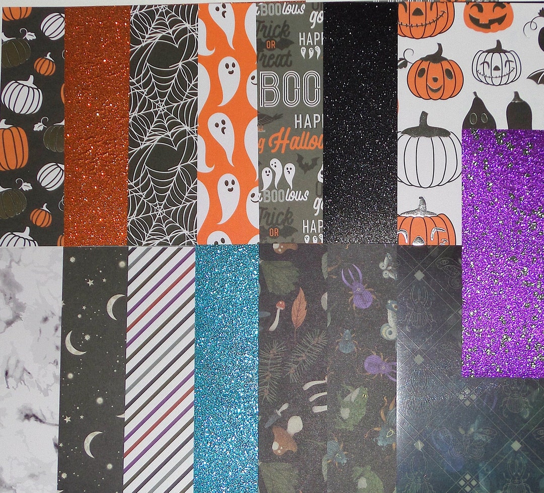 15 - 6X6 Halloween Cardstock | Scrapbooking | Journaling | Ephemera ...