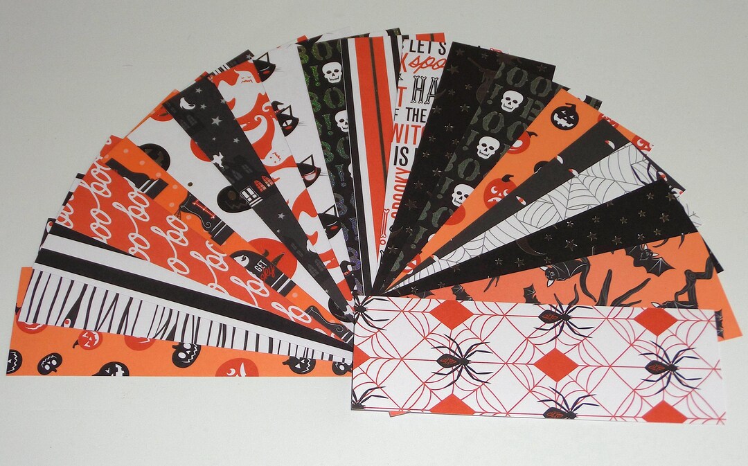 20 Pcs of Halloween Scrap Cardstock, Craft Supplies, Paper Goods - 2X6 ...