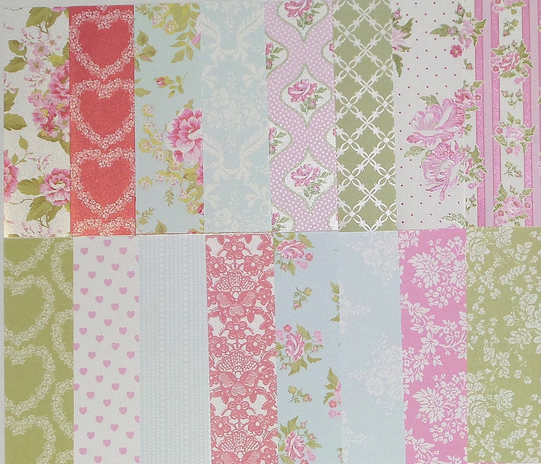 16 Pcs of Mix Pack of Single and Double Sided Cardstock, With Pearl ...