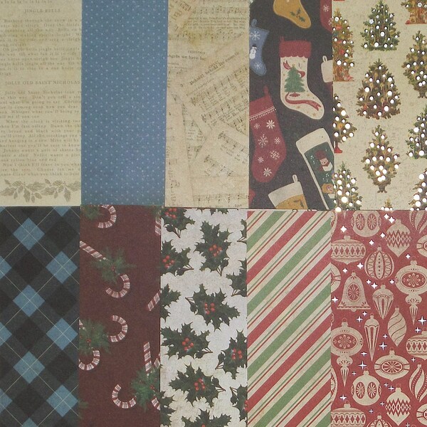 Double Sided Christmas Scrapbook Paper - Etsy