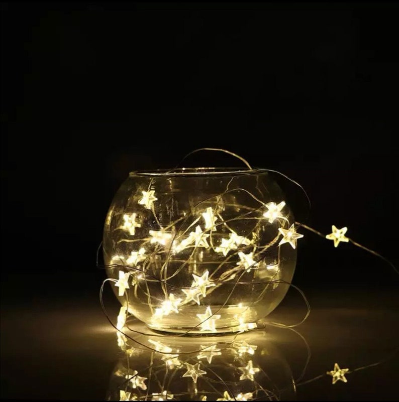 LED Filament With Stars Battery Operated Warm White - Etsy
