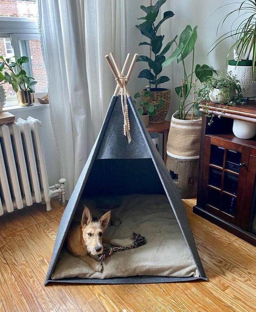 Dog Bed, Large Bed for Dogs Tent, Personalized Teepee Pet, Husky Dogs ...