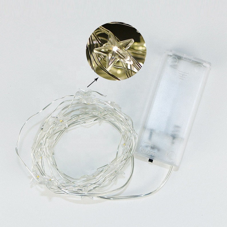 LED Filament With Stars Battery Operated Warm White - Etsy