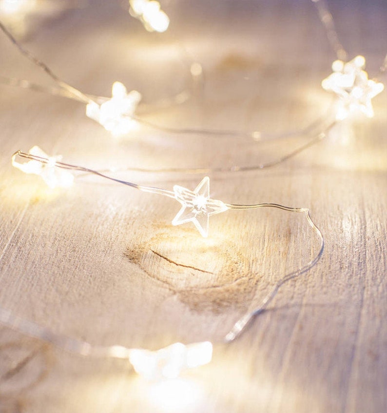 LED Filament With Stars Battery Operated Warm White - Etsy