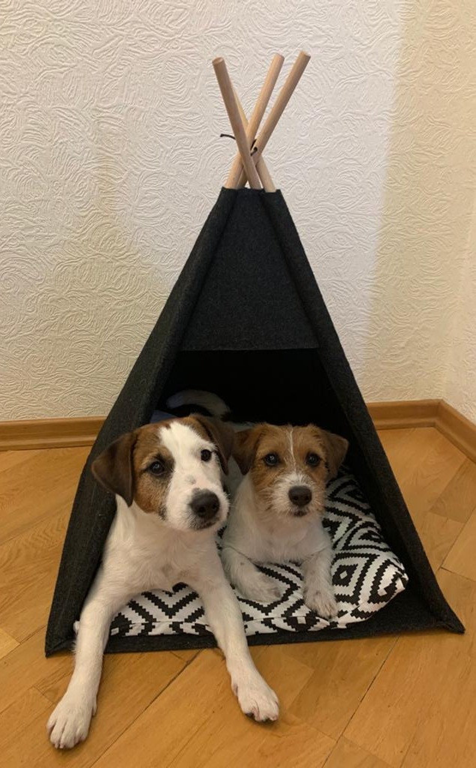 Dogs beds Puppy house Small Teepee cat bunny tent wood frame | Etsy