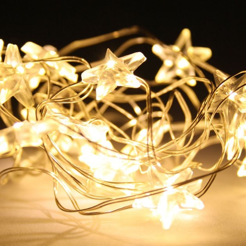 LED Filament With Stars Battery Operated Warm White - Etsy