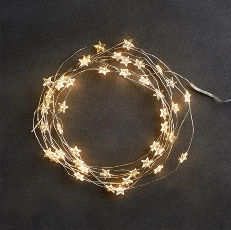 LED Filament With Stars Battery Operated Warm White - Etsy