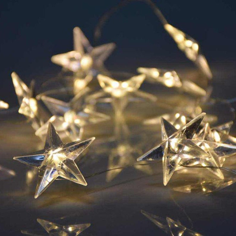 LED Filament With Stars Battery Operated Warm White - Etsy