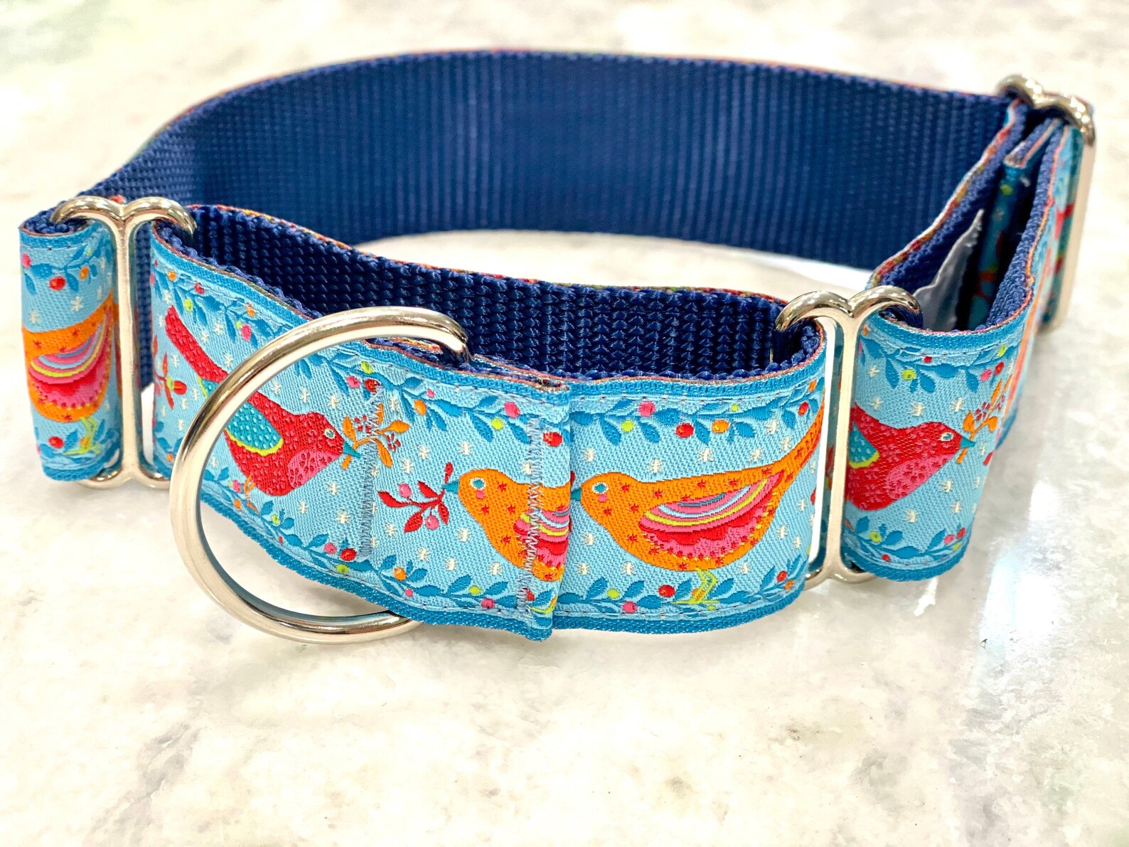 Colorful Birds Dog Collar 1.5 Martingale or Flat Buckle - Etsy