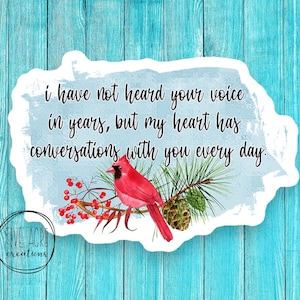 Red Cardinal Bird Decal | in Memory of Lost Loved One | Memorial Gift ...