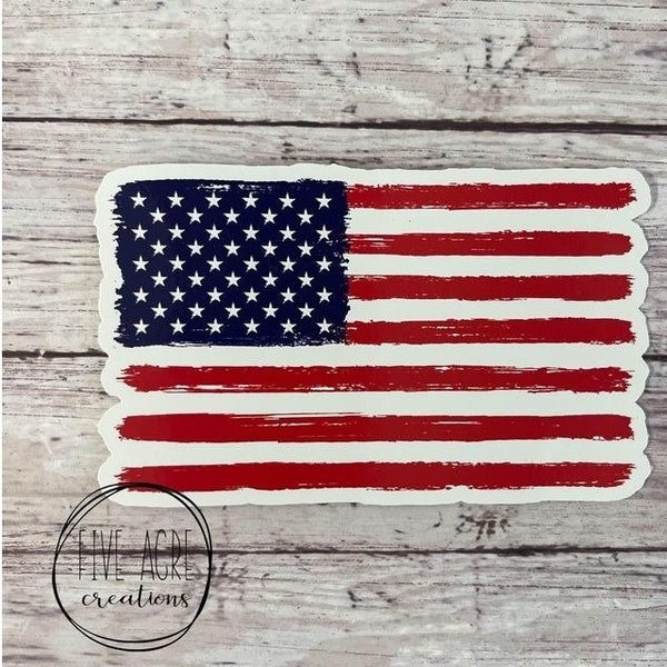 Patriotic Sticker Flag for Window - Etsy