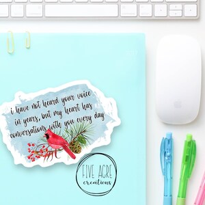 Red Cardinal Bird Decal | in Memory of Lost Loved One | Memorial Gift ...