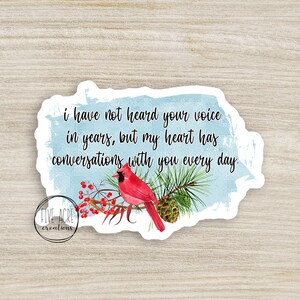 Red Cardinal Bird Decal | in Memory of Lost Loved One | Memorial Gift ...