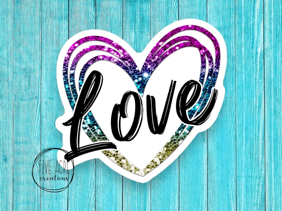 Heart Love Sticker | Cute Car Decal | Laptop Sticker | Self Love ...