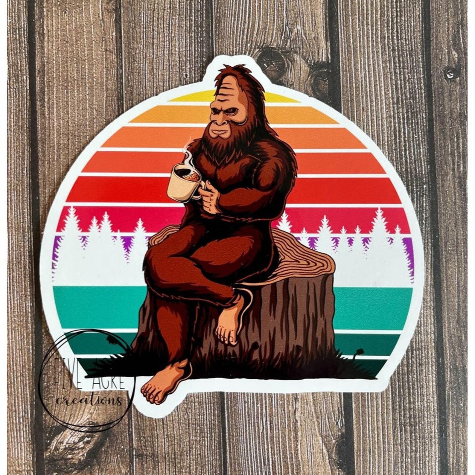 Funny Bigfoot Sticker Waterproof Decal Etsy
