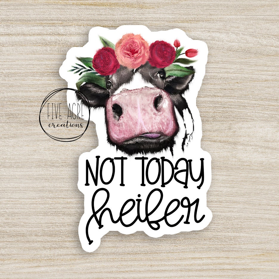 Funny Cow Waterproof Sticker Car Decal Laptop Sticker - Etsy