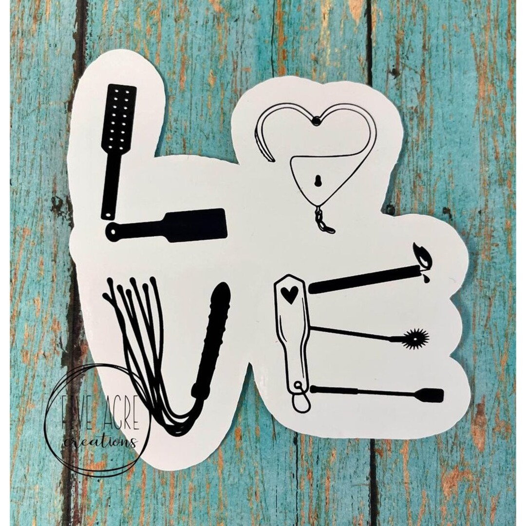 LOVE Waterproof Sticker | BDSM Bondage | Dom Sub Ds Decal | Laptop ...