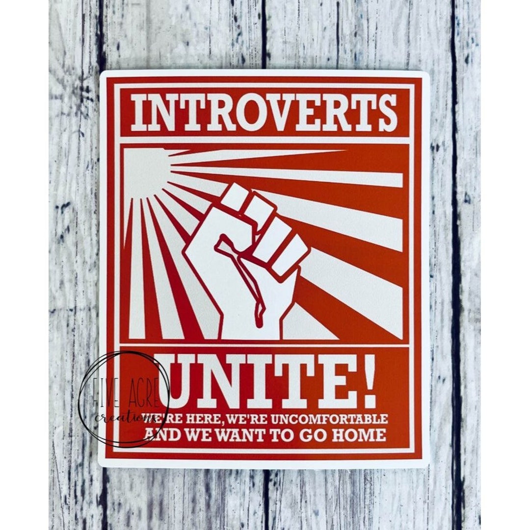 Funny Introvert Sticker | Introverts Unite | Gift for Introvert ...