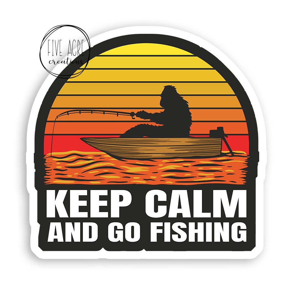 Funny Bigfoot Sticker Waterproof Decal Keep Calm Go - Etsy
