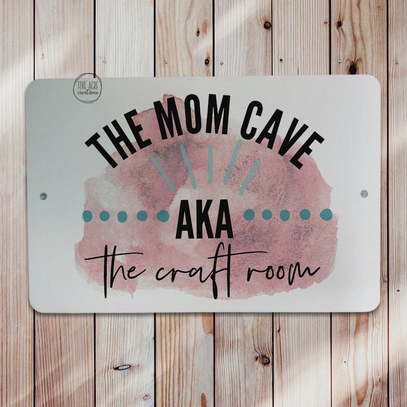 Cute Craft Room Sign the Mom Cave Funny Metal Sign Tin | Etsy