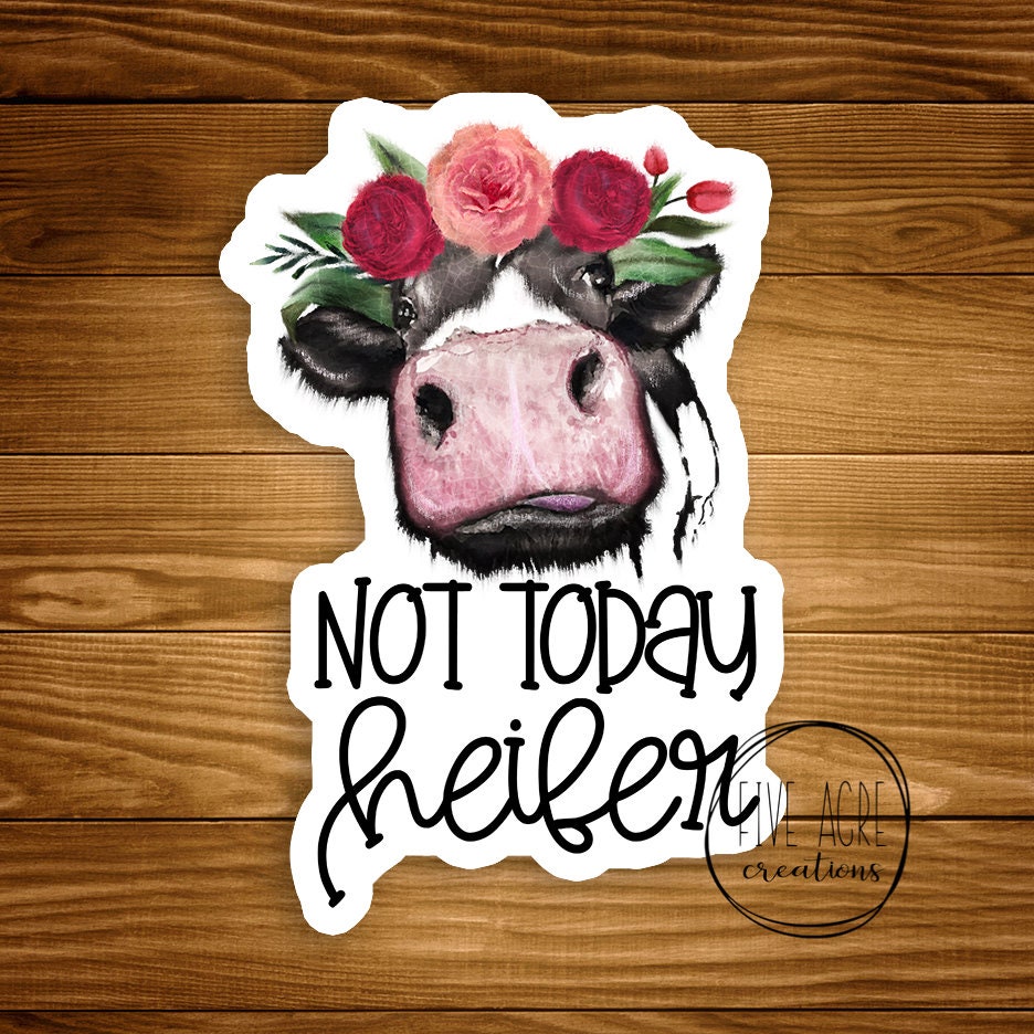 Funny Cow Waterproof Sticker Car Decal Laptop Sticker - Etsy