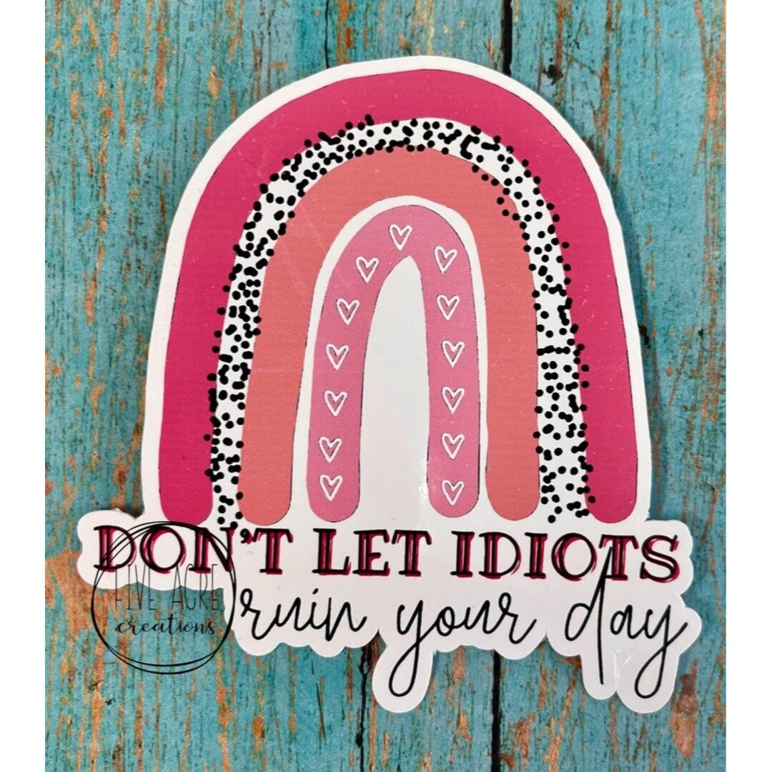 Funny Waterproof Sticker Rainbow Car Decal Sarcastic Laptop Sticker ...