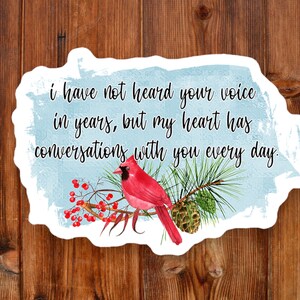 Red Cardinal Bird Decal | in Memory of Lost Loved One | Memorial Gift ...