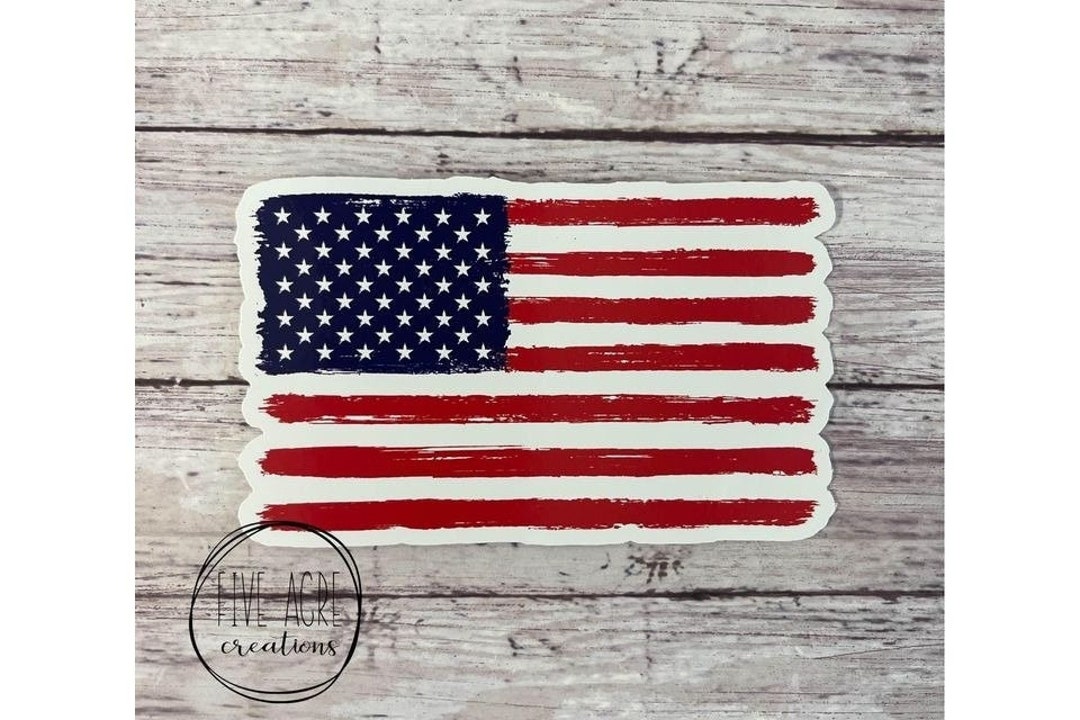 American Flag Waterproof Sticker | Weatheproof Vinyl Decal | USA FLAG ...