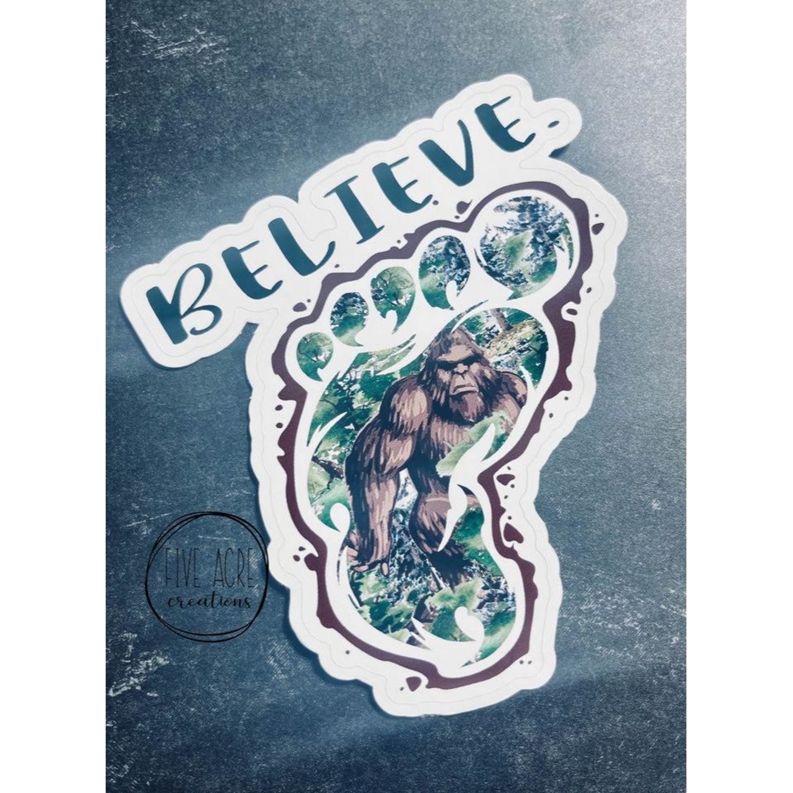 Bigfoot Waterproof Sticker - Weatherproof Vinyl Decal - Believe -bumper ...
