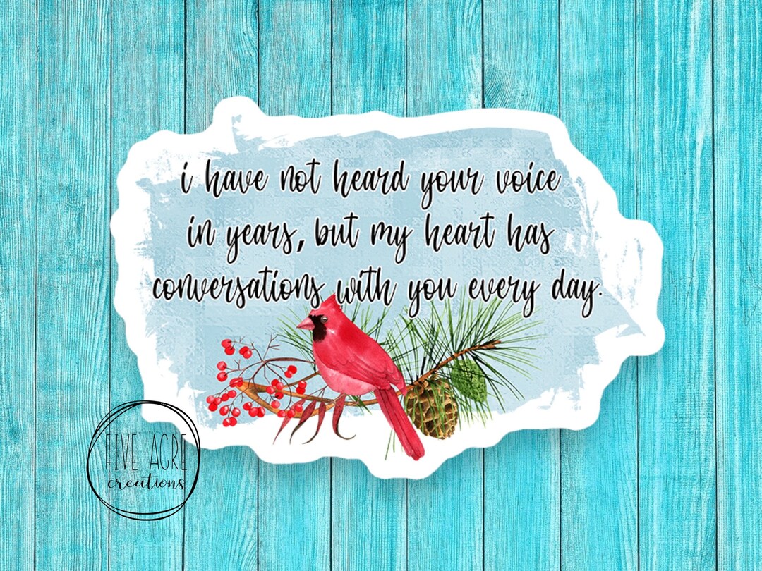 Red Cardinal Bird Decal | in Memory of Lost Loved One | Memorial Gift ...