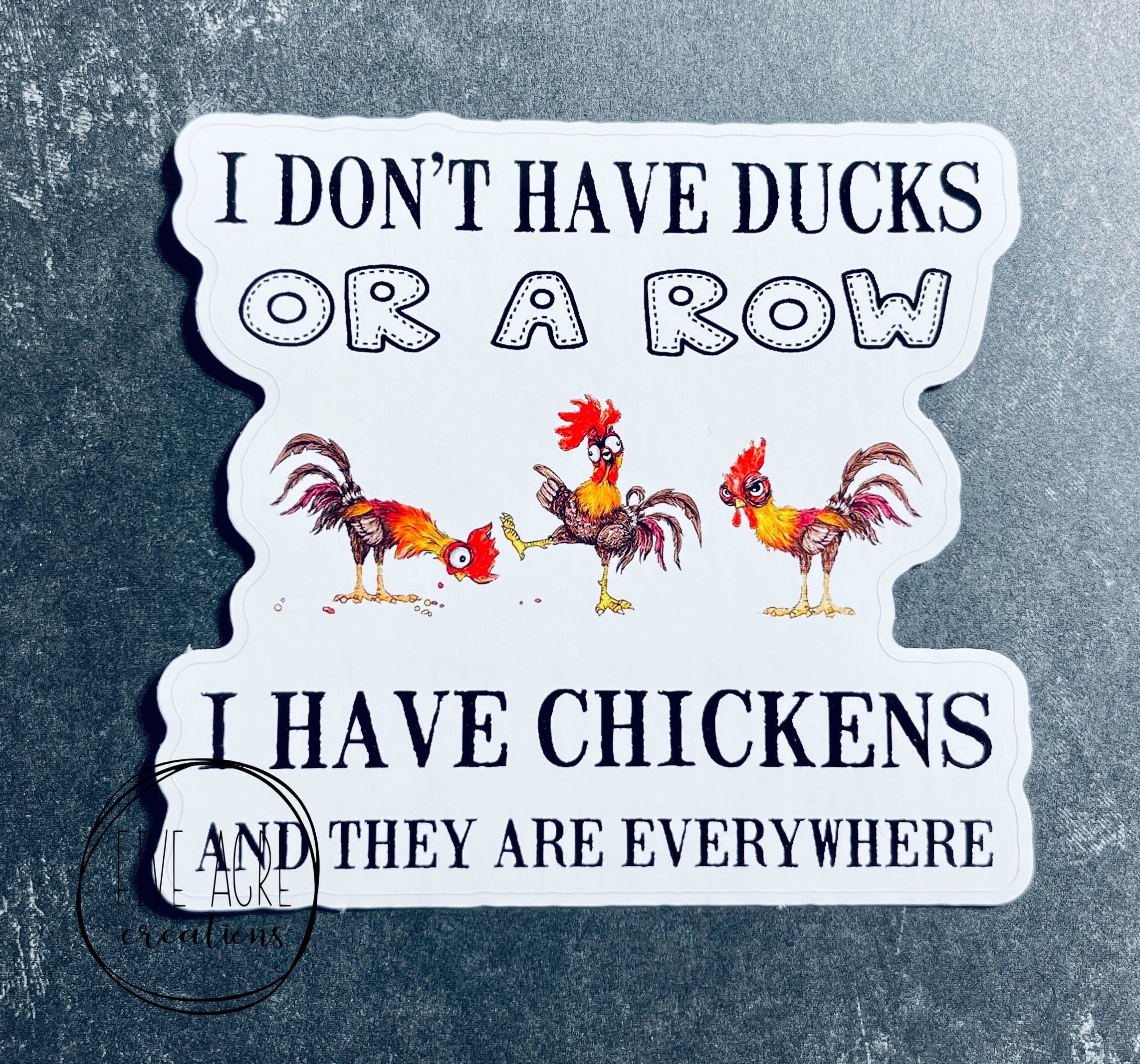 Funny Waterproof Weatherproof Vinyl Sticker Cute Chicken - Etsy