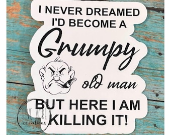 Grumpy Car Decal - Etsy