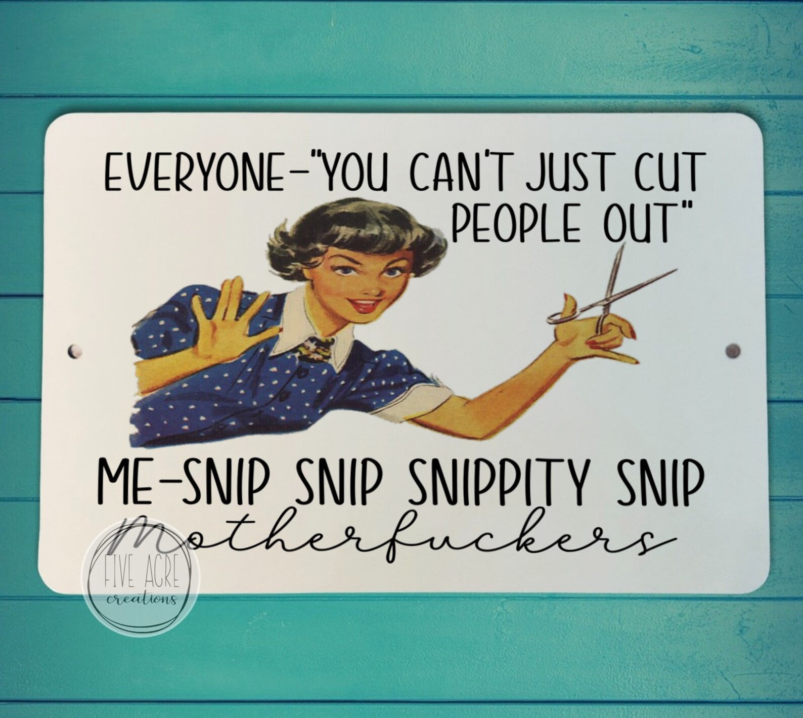 Funny Sarcastic Metal Tin Sign 8x12 size with | Etsy