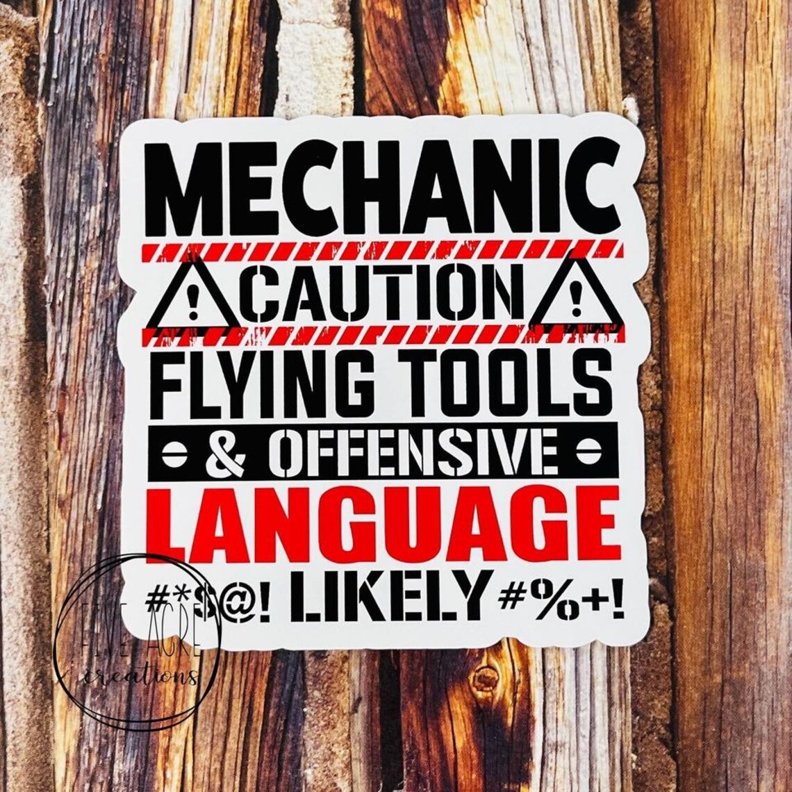 Funny Mechanic Decal Waterproof Sticker Toolbox Sticker | Etsy