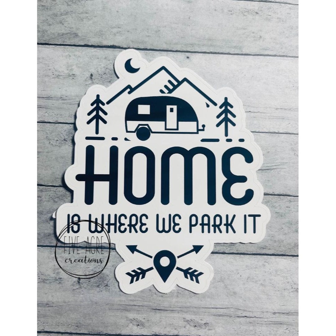 Camping Theme Waterproof Weatherproof Sticker - Vinyl Decal - Trailer ...