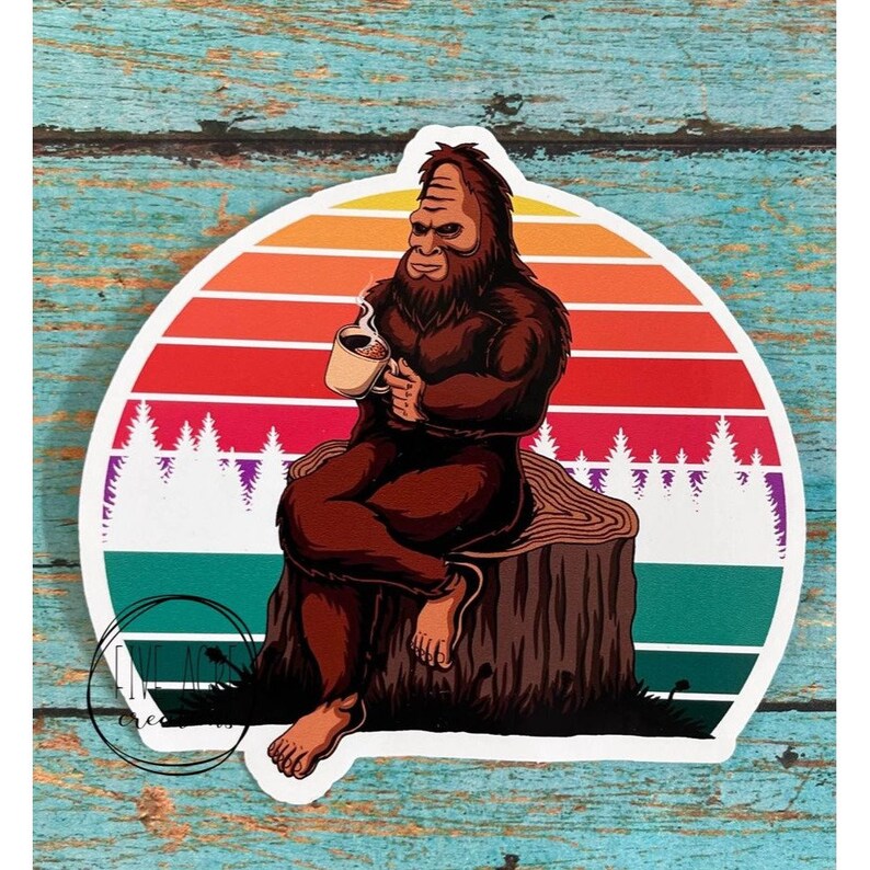 Funny Bigfoot Sticker. Waterproof Decal | Etsy