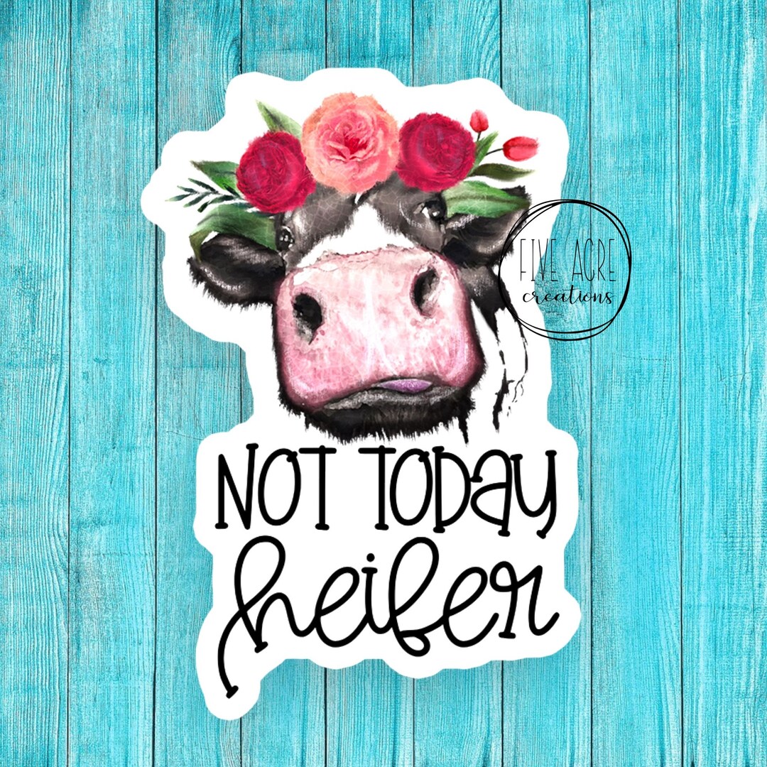 Funny Cow Waterproof Sticker - Car Decal - Laptop Sticker - Cow With ...