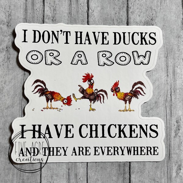 Cute Chicken Car Decal - Etsy