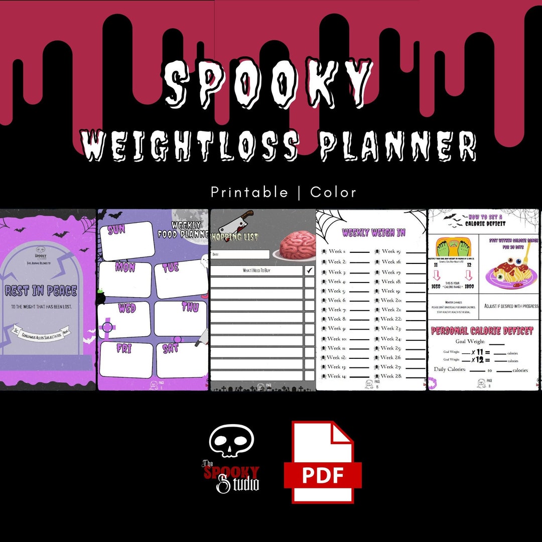 Printable for Colored Ink Printer Spooky Weight Loss - Etsy