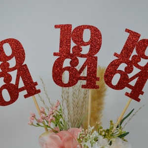 Set of 3 Sticks, 1964 Class Reunion Centerpiece, 60 Years Class ...