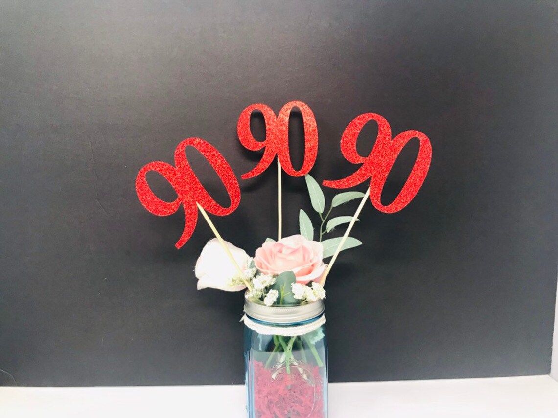 Birthday Centerpiece 90th Anniversary 90th Celebration 90th | Etsy